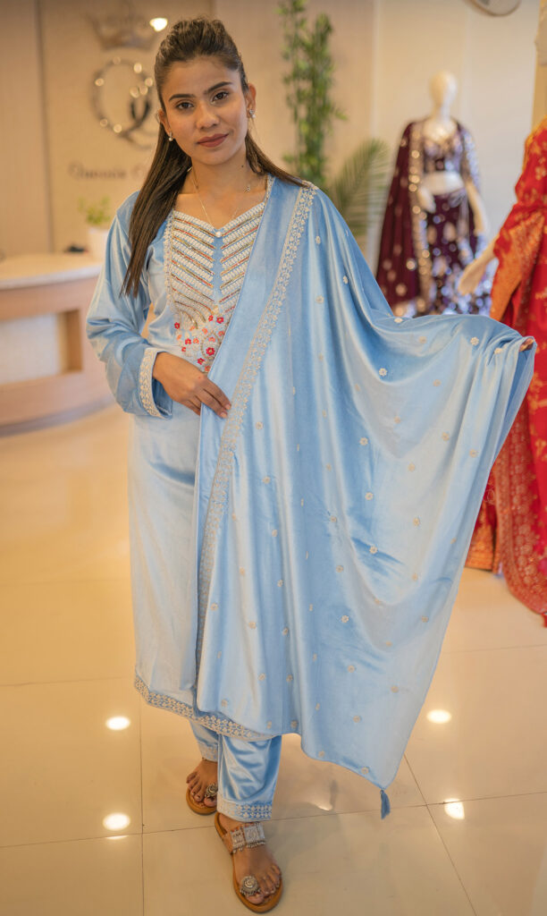 Queens Closet Nepal – Your Beautiful Velvet Kurti Set Awaits